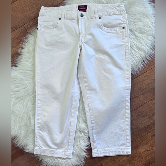 Merona | Pants & Jumpsuits | Merona White Stretch Cotton Crop Pantssize ...
